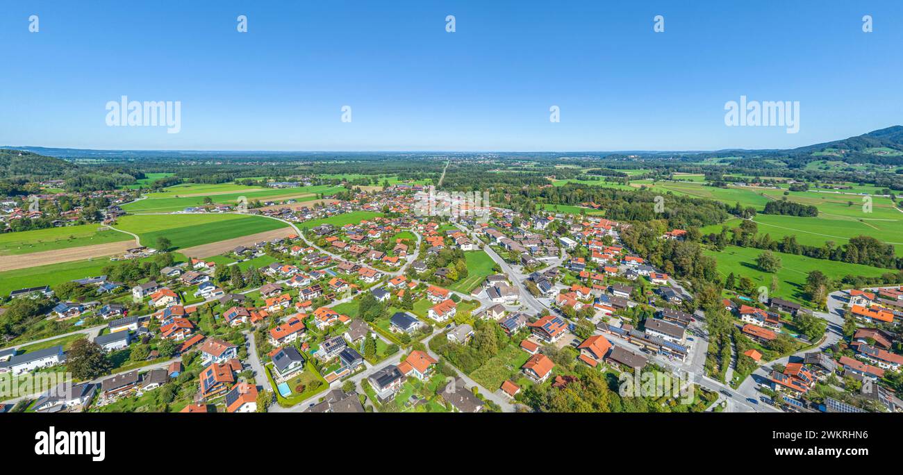 The beautiful alpine region around Brannenburg in the Upper Bavarian ...