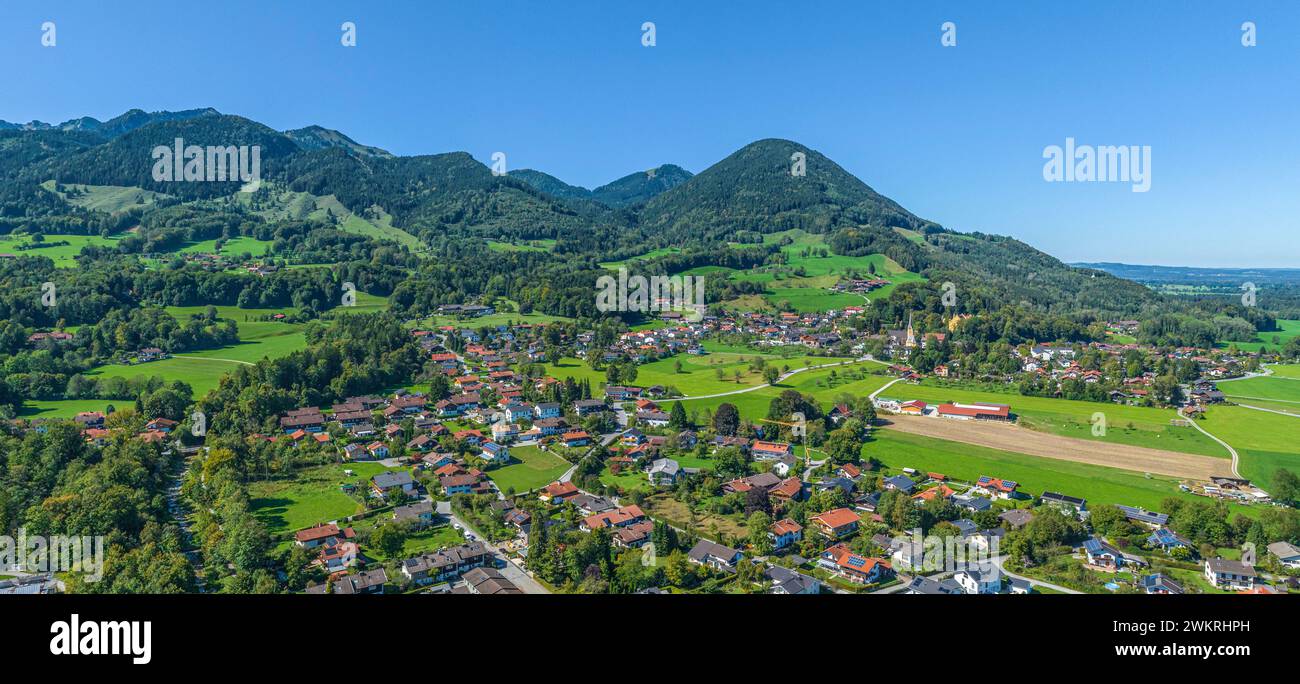 The beautiful alpine region around Brannenburg in the Upper Bavarian ...