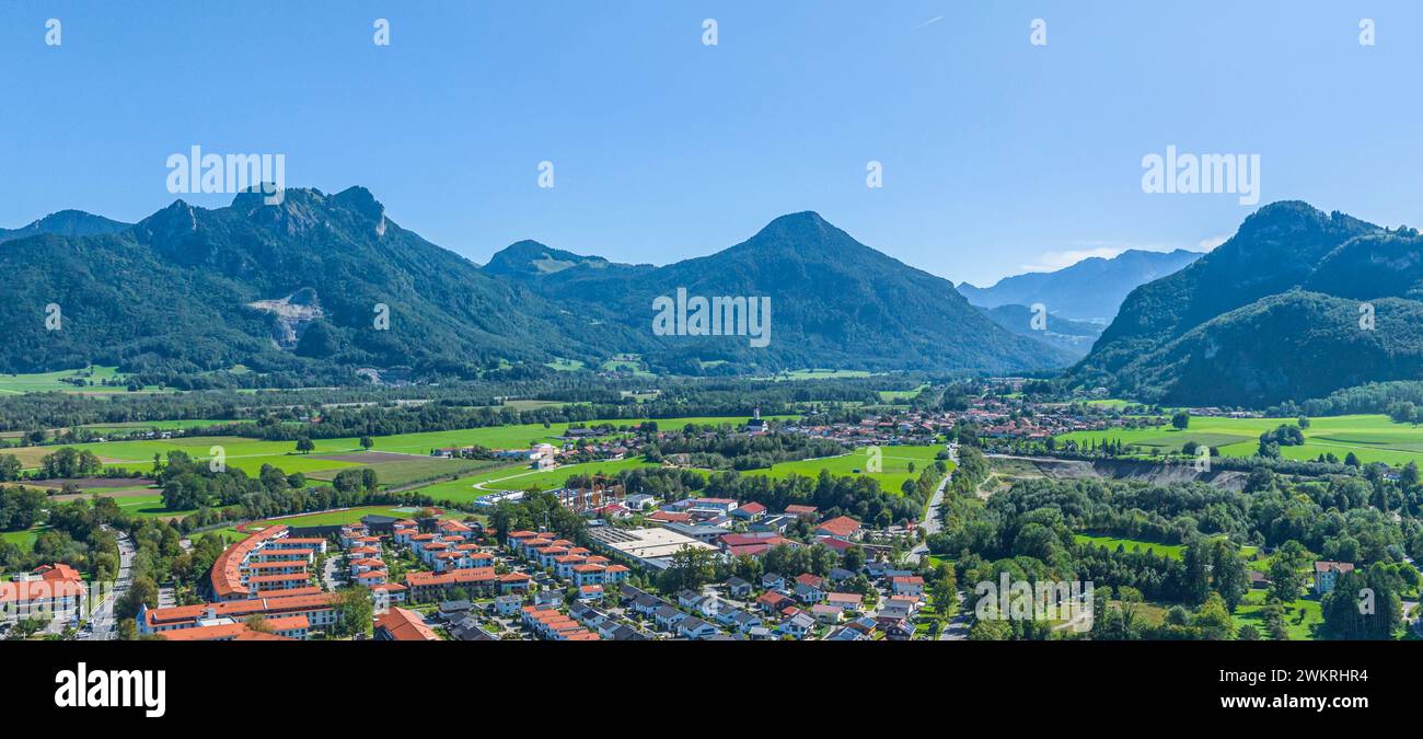 The beautiful alpine region around Brannenburg in the Upper Bavarian ...