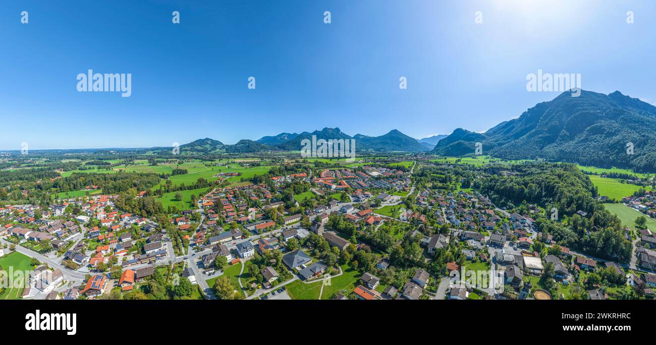 The beautiful alpine region around Brannenburg in the Upper Bavarian ...