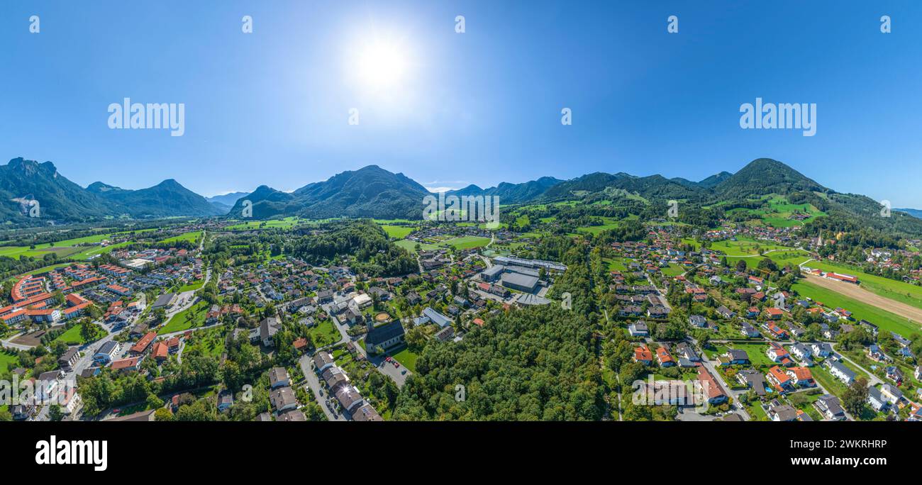 The beautiful alpine region around Brannenburg in the Upper Bavarian ...