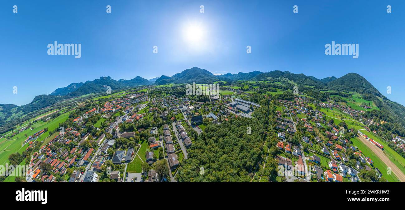The beautiful alpine region around Brannenburg in the Upper Bavarian ...