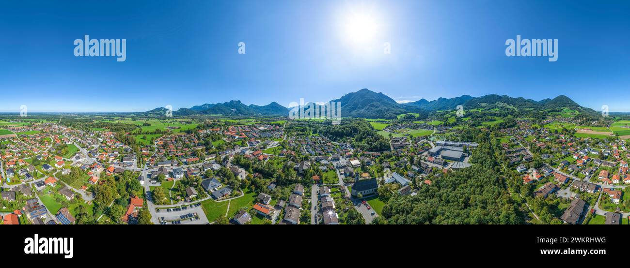 The beautiful alpine region around Brannenburg in the Upper Bavarian ...