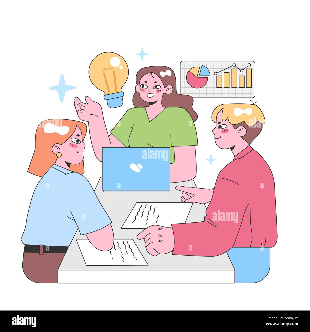 Collaborative talk Stock Vector Images - Alamy