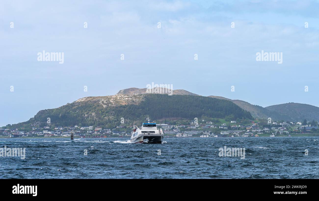 FRAM Ferry, Godøy Island, ALESUND, Geirangerfjord, Norway Stock Photo ...