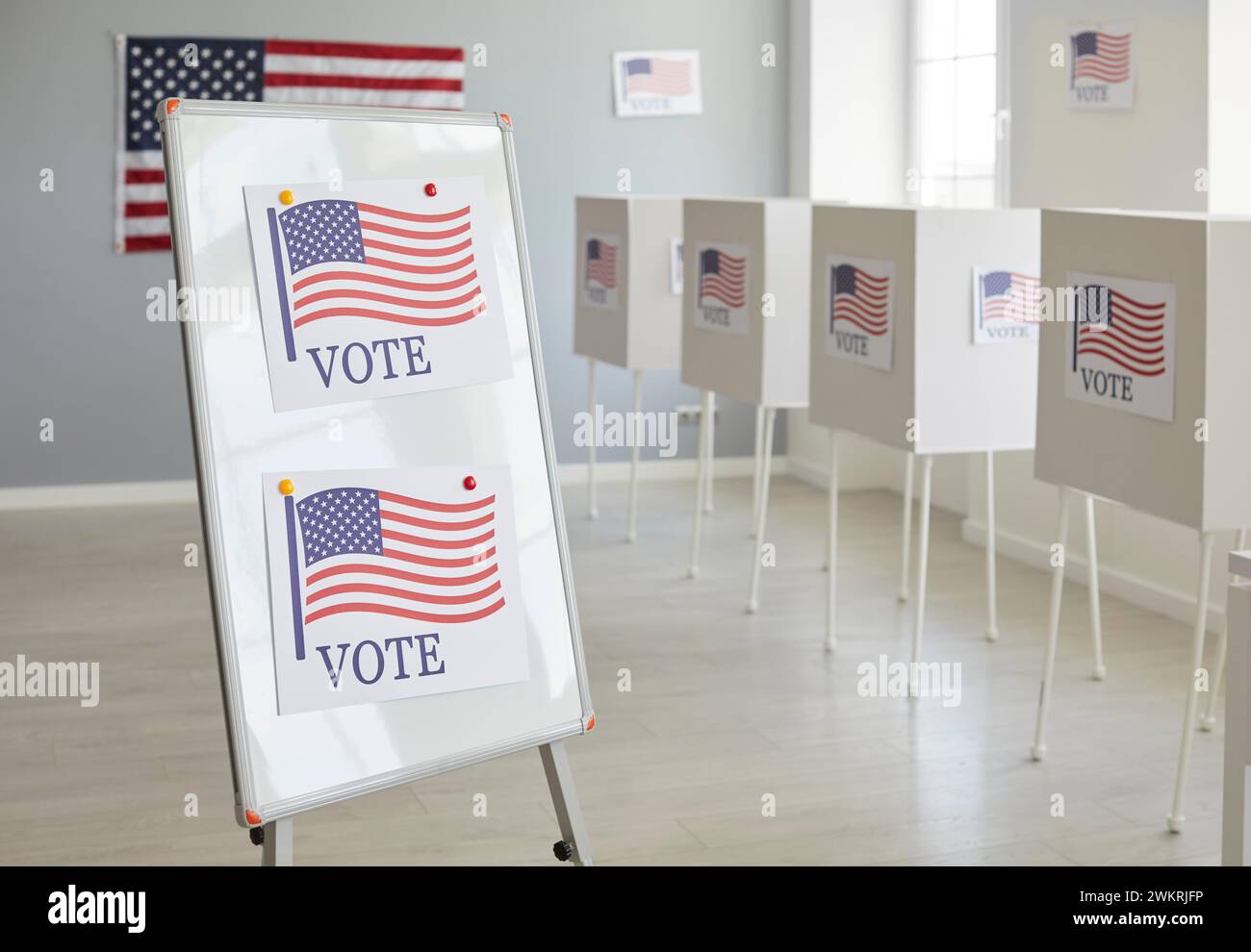 Voting Booths on USA Election Day Stock Photo - Alamy