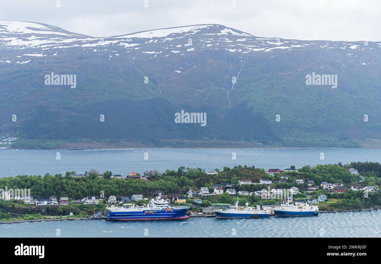 Ships in the fjord, ALESUND, Geirangerfjord, Norway Stock Photo - Alamy
