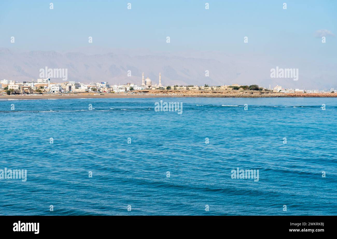 Landscape with panoramic view of Sur, Sultanate of Oman Stock Photo - Alamy
