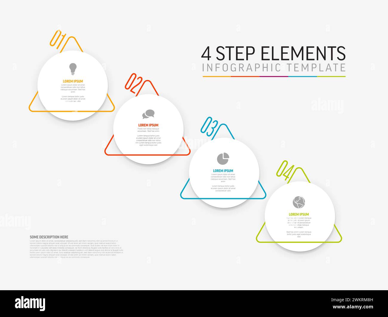 Vector light diagonal Infographic template with white circle step cards ... Vector light diagonal Infographic template with white circle step cards ...