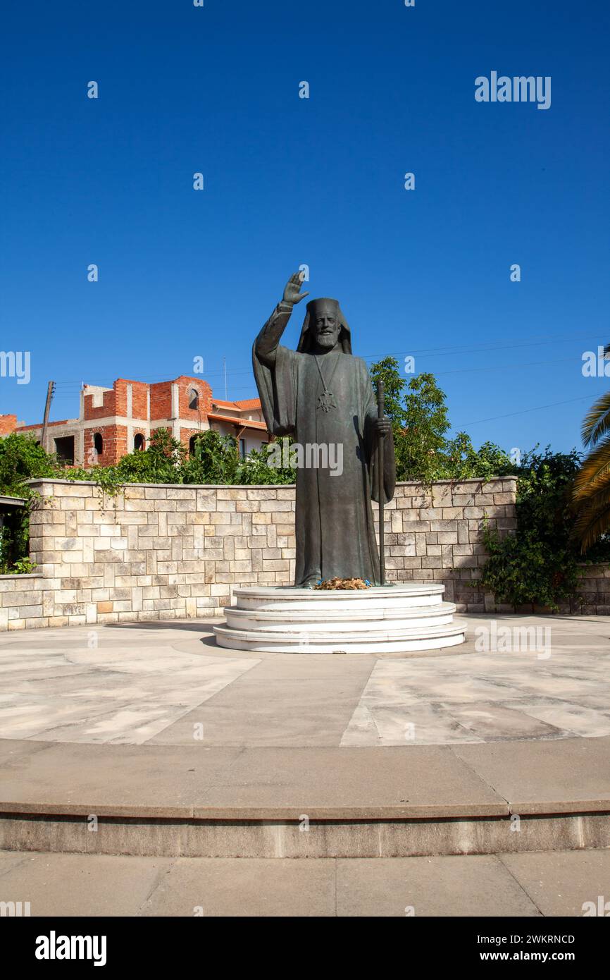 Monument statue of Archbishop Makarios III, the first president of ...