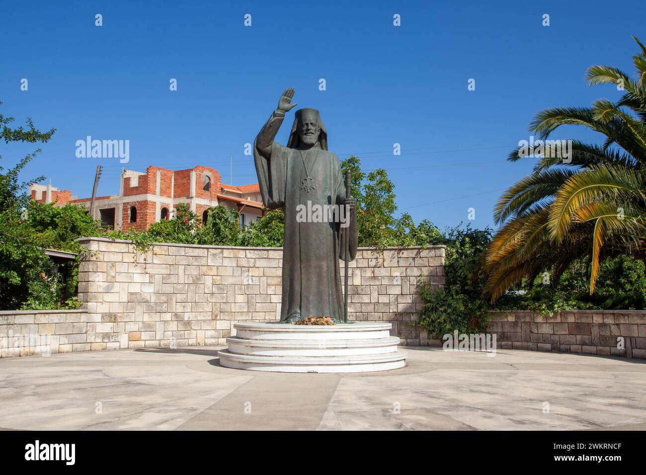Monument statue of Archbishop Makarios III, the first president of ...