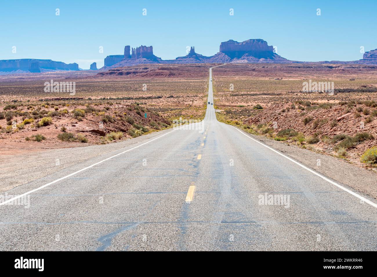 Approaching Monument Valley from Utah. Monument Valley famous for its ...