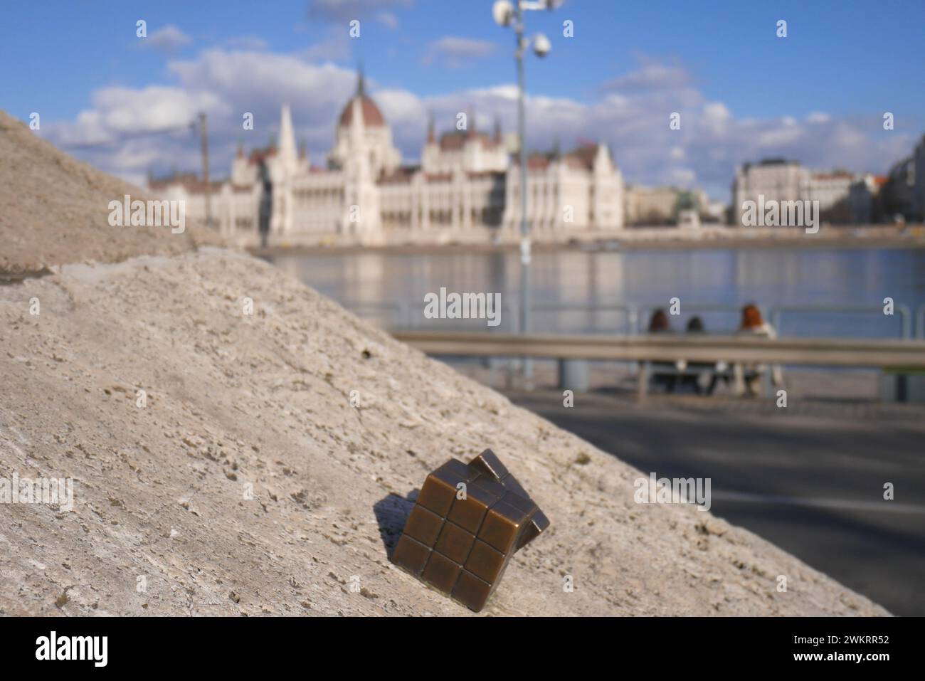 Rubik's cube, a bronze mini statue by Hungarian Ukrainian sculptor ...