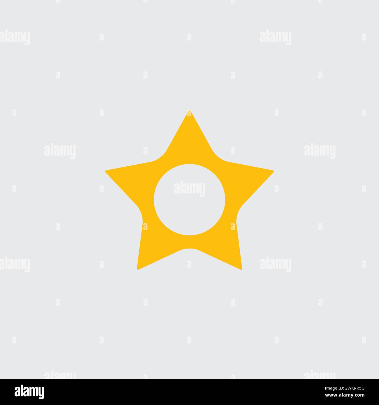 star icon with circle inside. Stock vector illustration isolated on ...