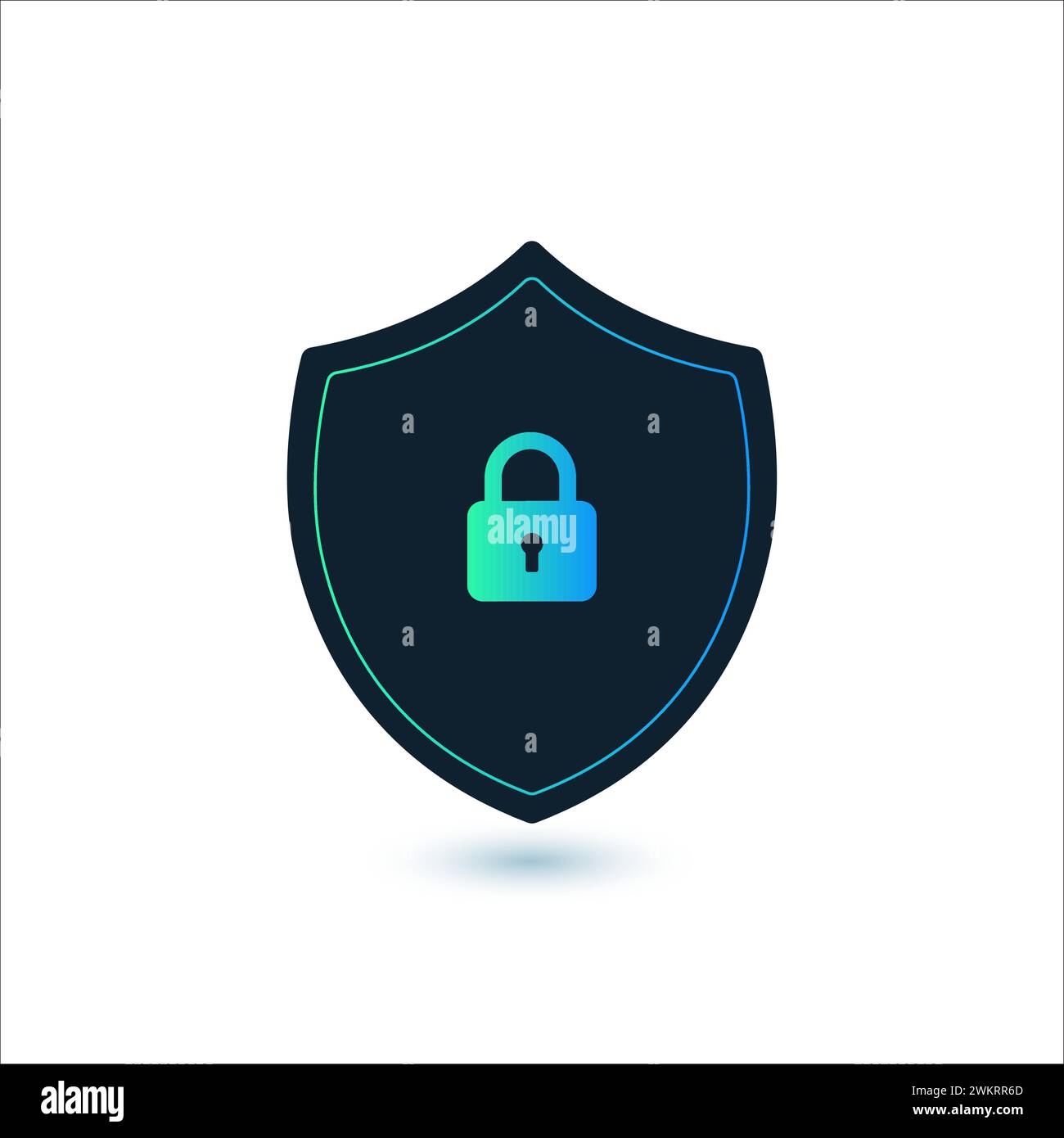 Shield security icon with lock. protection safety firewall icon ...
