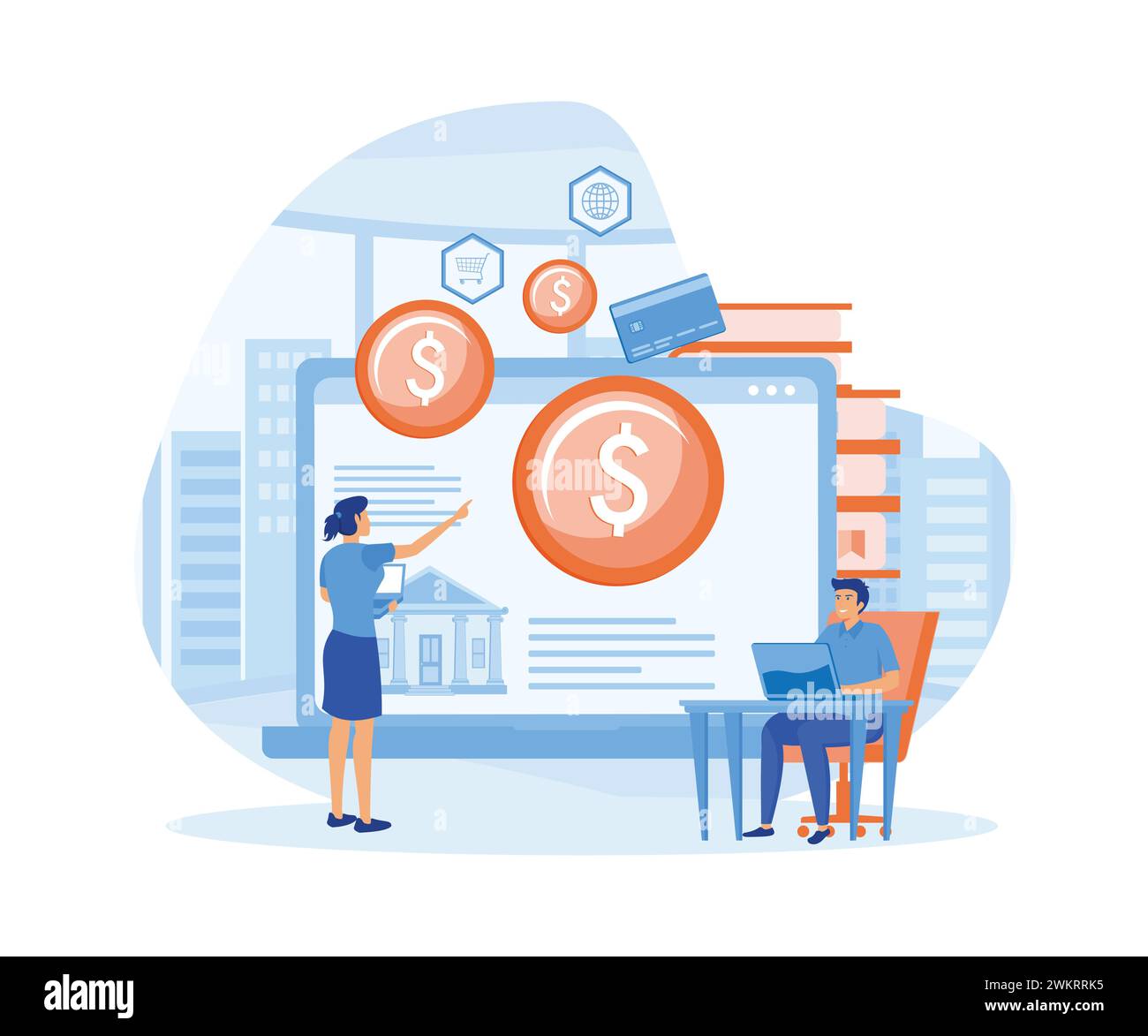 Financial control cartoon hi-res stock photography and images - Alamy