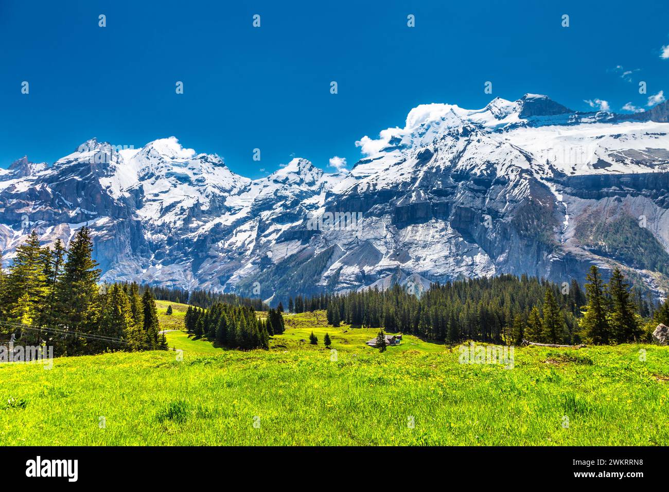 Swiss alps green blue hi-res stock photography and images - Alamy