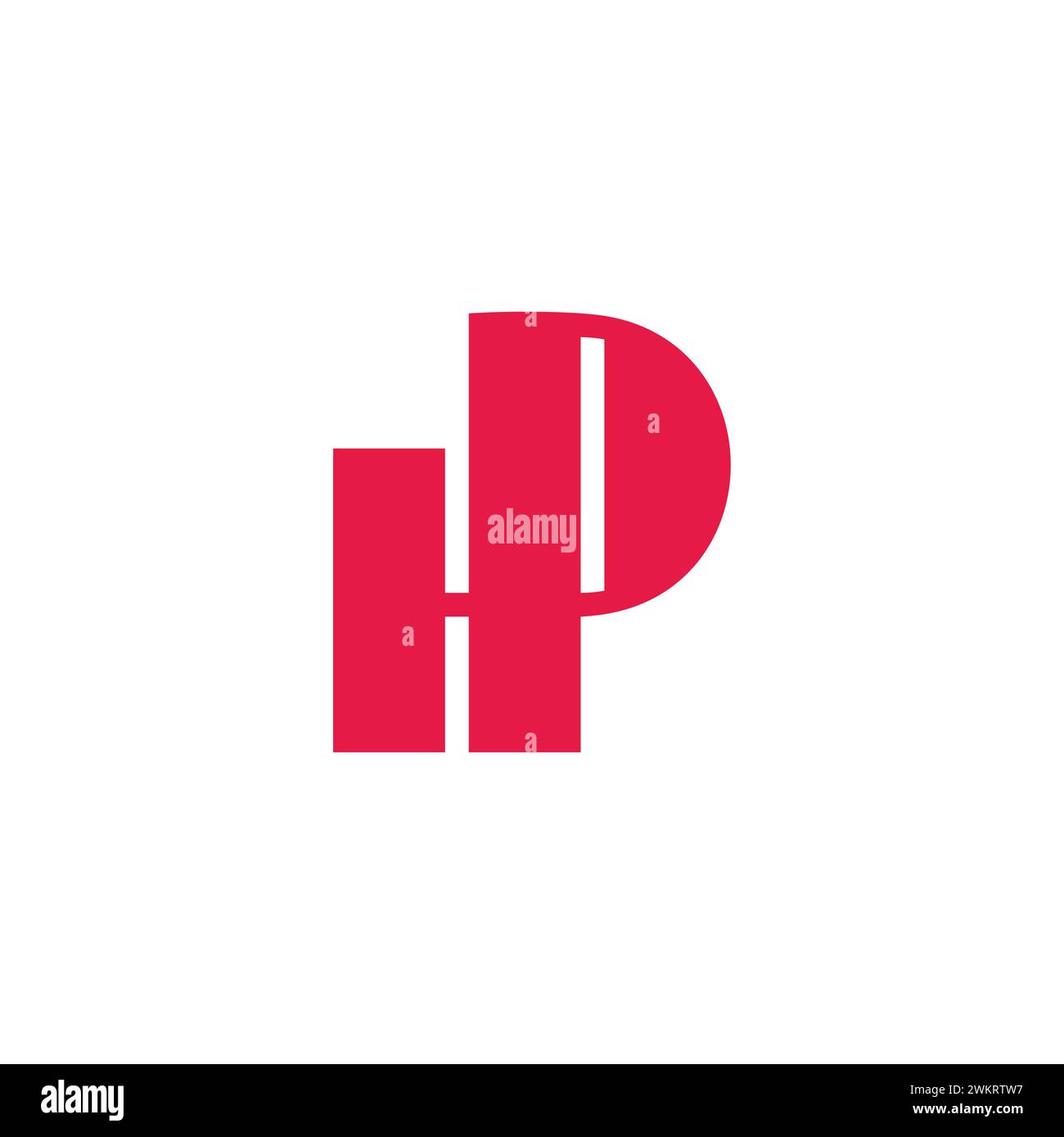 letter hp stripes linked simple logo vector Stock Vector Image & Art ...