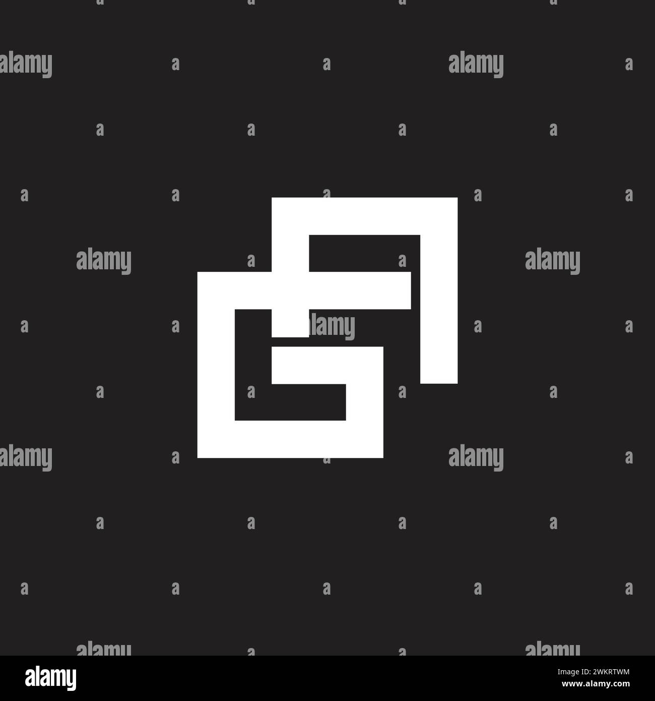 letter ga linked squares line logo vector Stock Vector Image & Art - Alamy