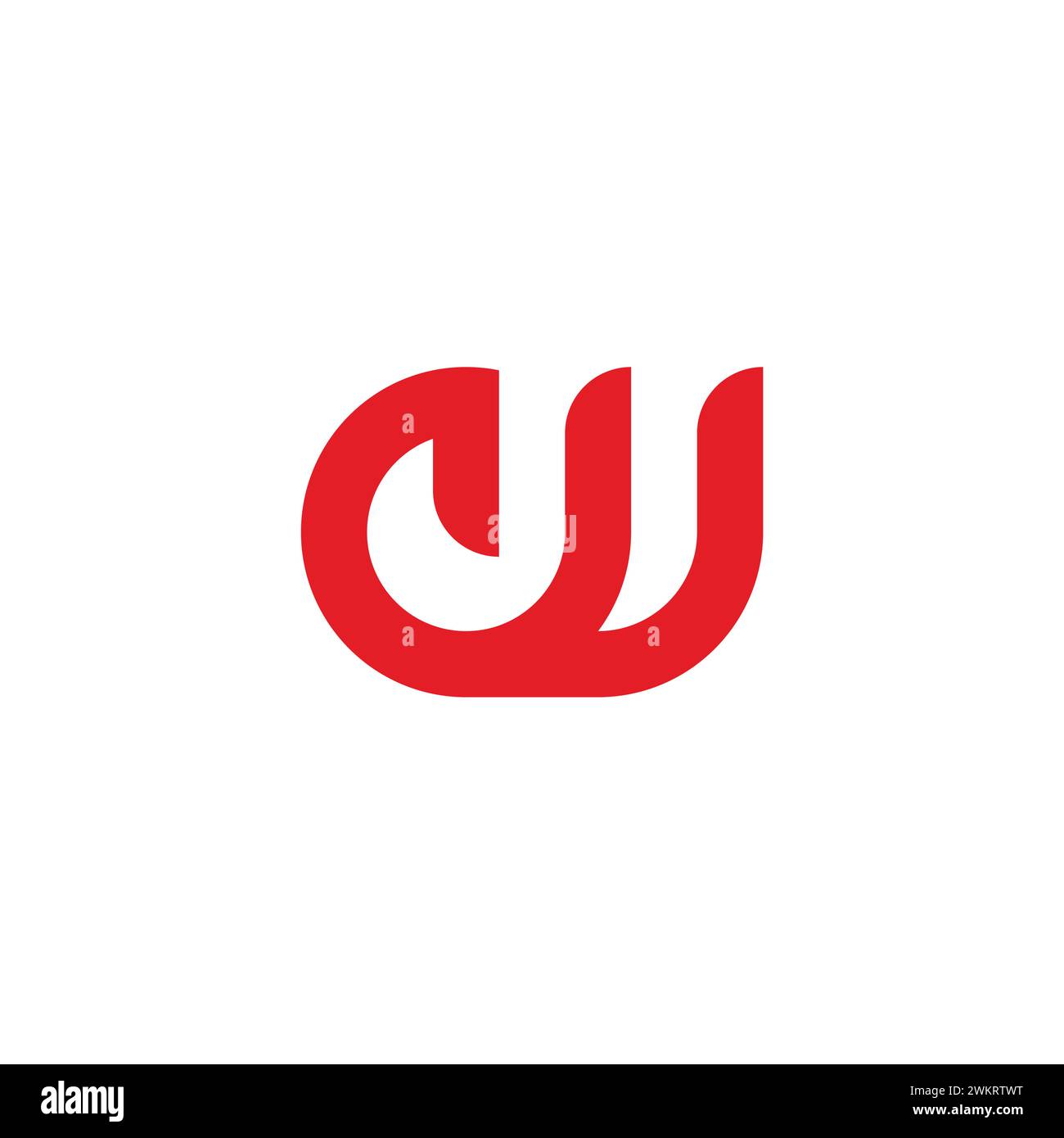 letter w power button simple geometric logo vector Stock Vector Image ...