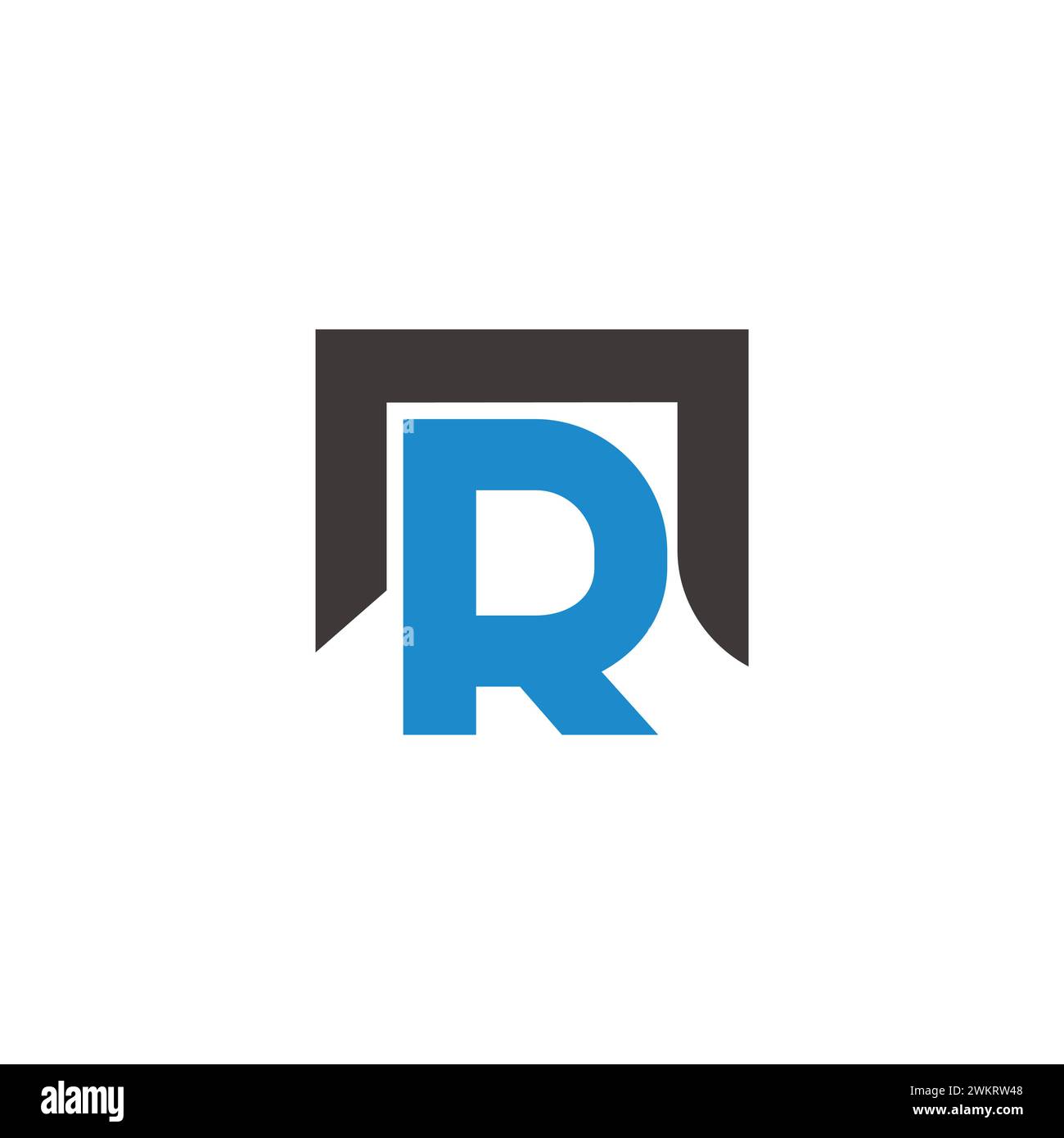 letter r simple colorful home door gate logo vector Stock Vector Image ...