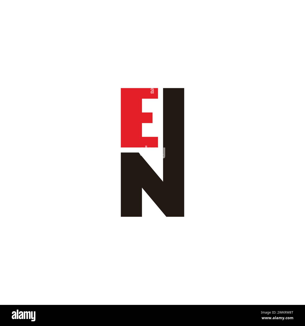 letter en colorful linked tall font logo vector Stock Vector Image ...