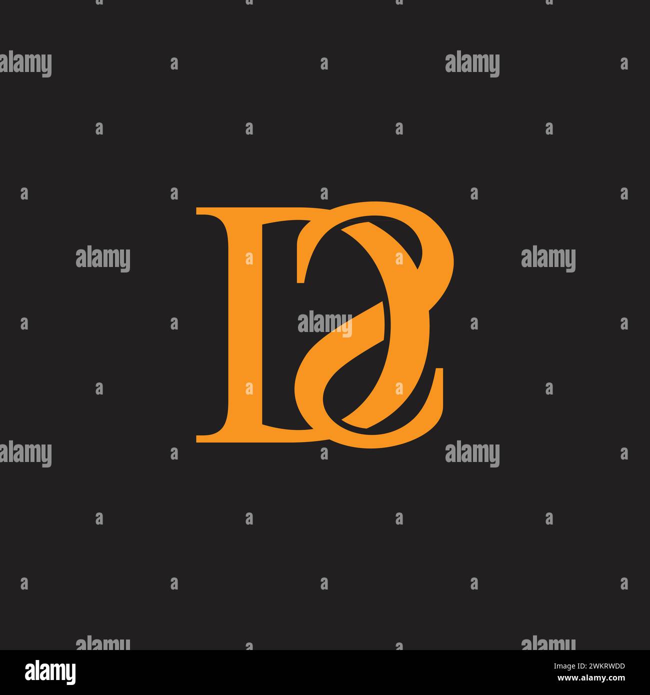 letter d2 linked 3d overlap logo vector Stock Vector Image & Art - Alamy