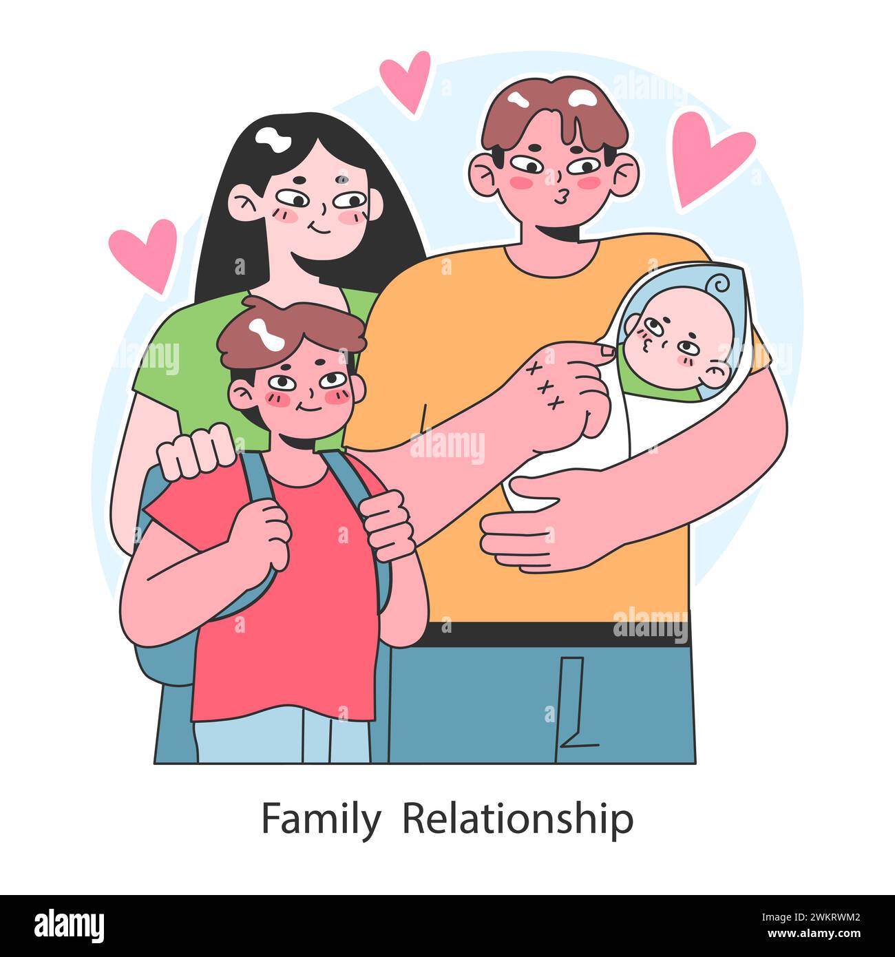 Family relationship. Joyful unity and nurturing bond shared among ...