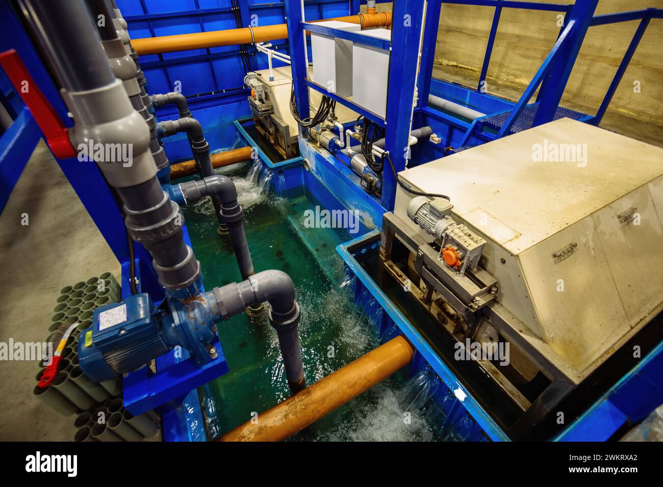 Industrial water treatment system in fish farm Stock Photo - Alamy