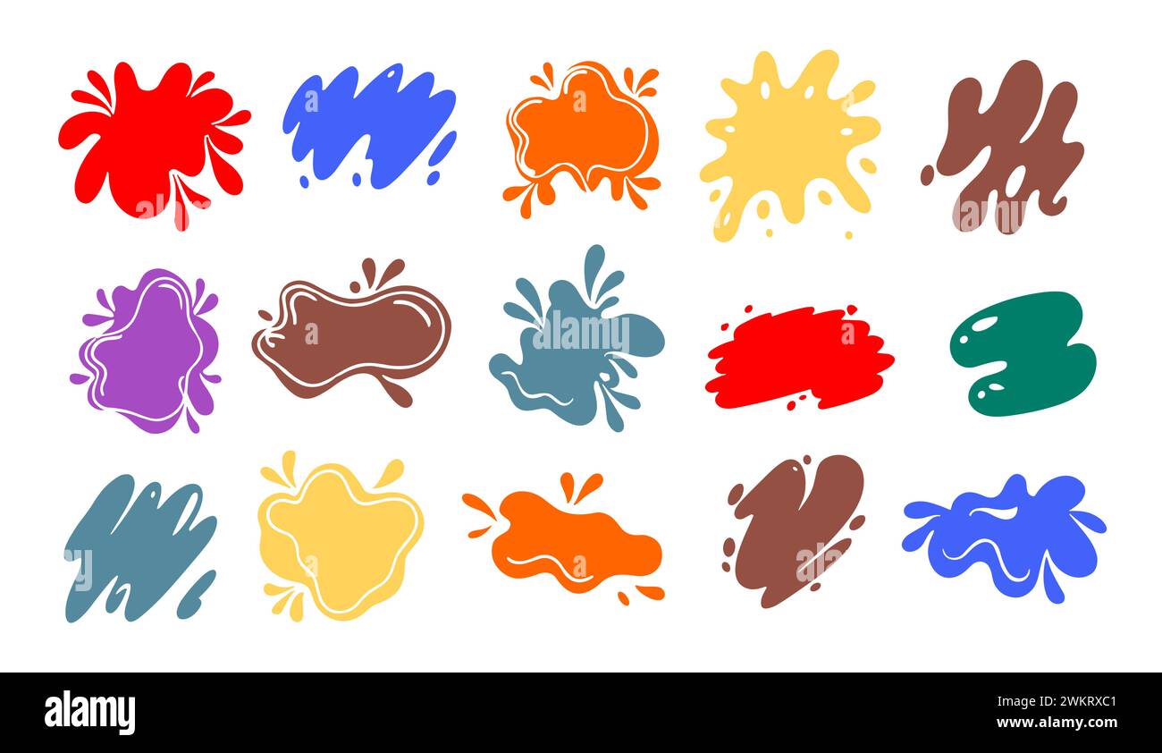 Paint splat set. Paint splash, brush stroke Stock Vector Image & Art ...