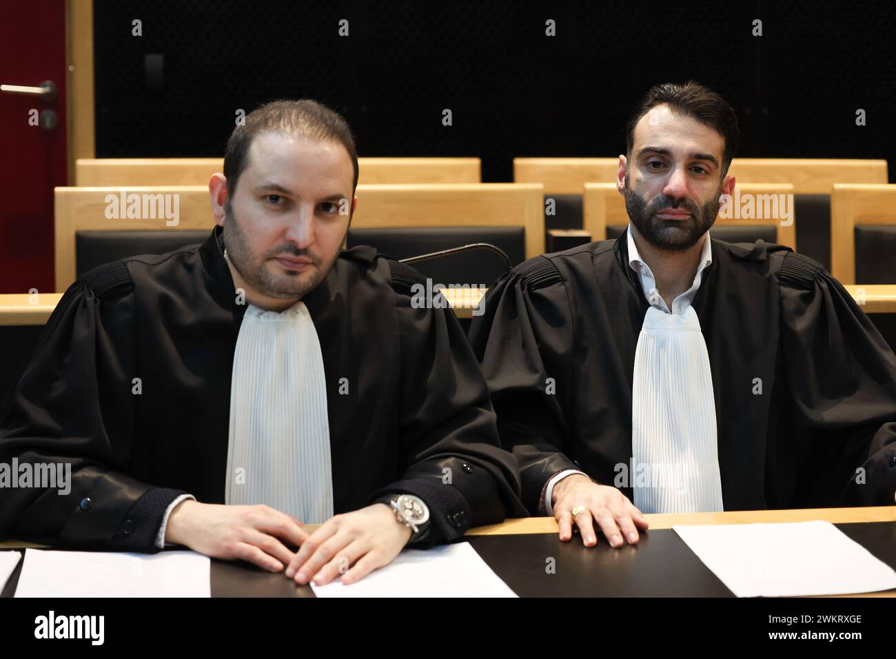 Mons, Belgium. 22nd Feb, 2024. Lawyer Ricardo Bruno and Lawyer ...