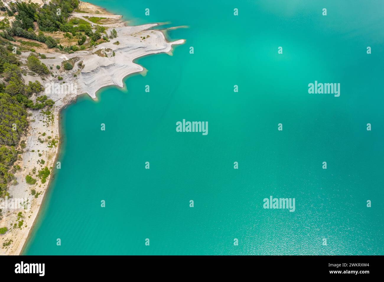 Aerial view of Yesa reservoir by Tiermas in Spain, Summer 2023 Stock ...