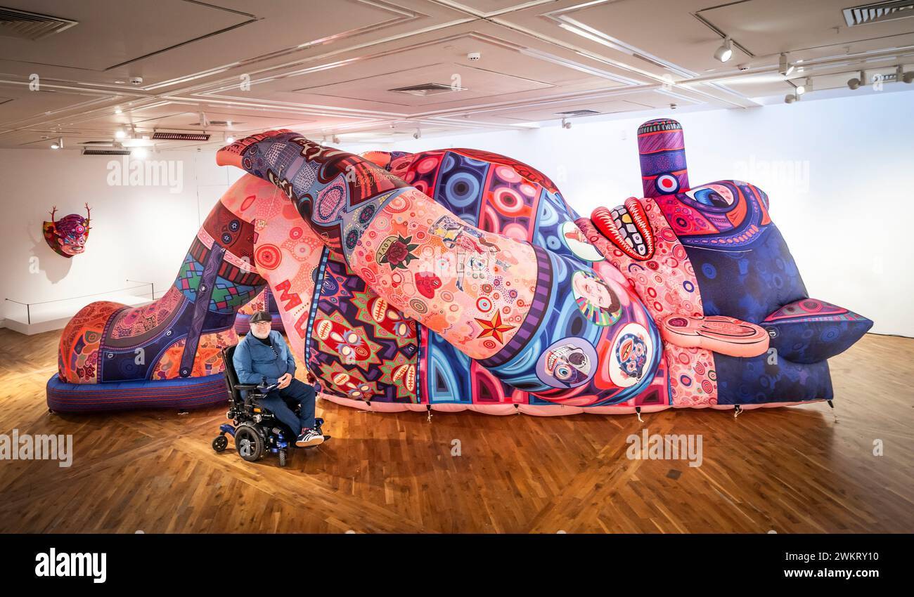 Artist Jason Wilsher-Mills with his work The Changes Places Argonaut ...