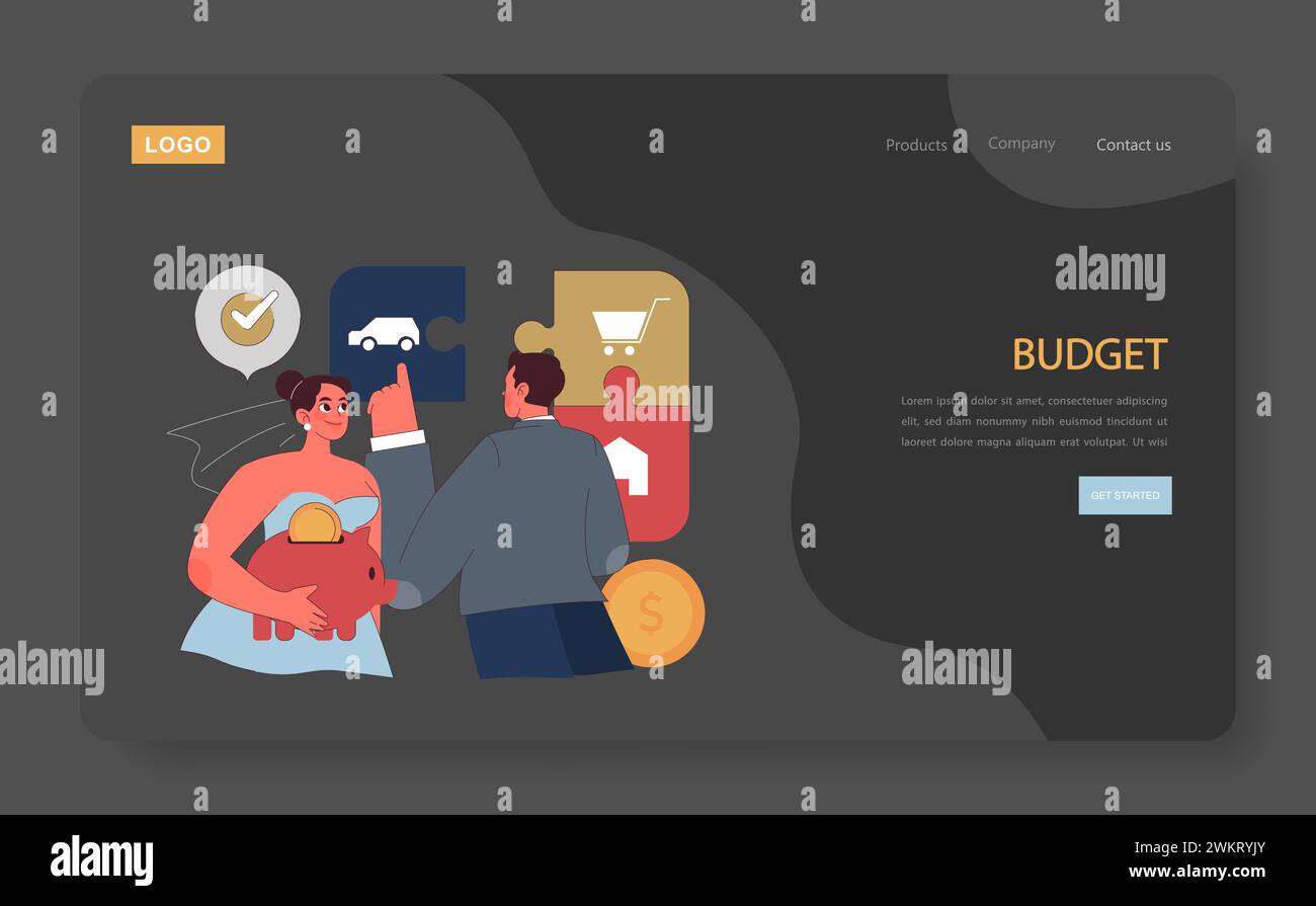 Budget concept. A couple collaborates on their financial plans ...