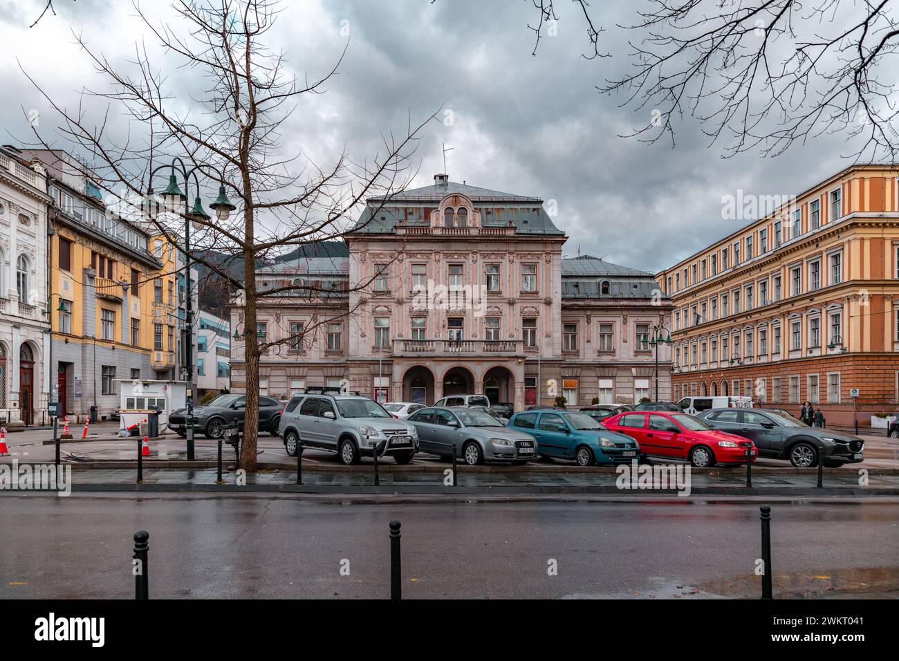 Sarajevo - Bosnia and Herzegovina - 11 FEB 2024: The Army Hall is a ...