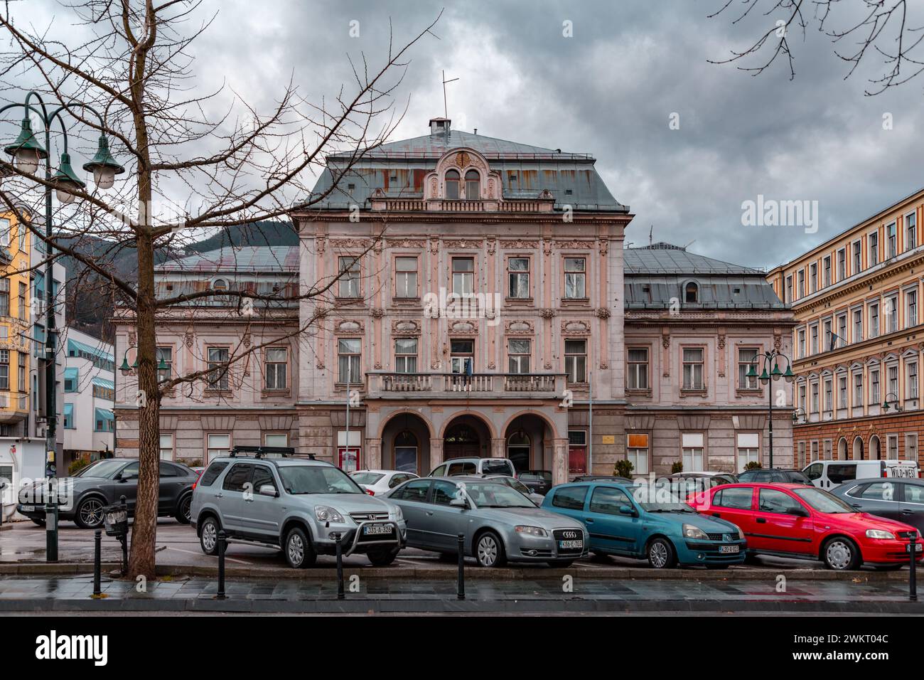 Sarajevo - Bosnia and Herzegovina - 11 FEB 2024: The Army Hall is a ...