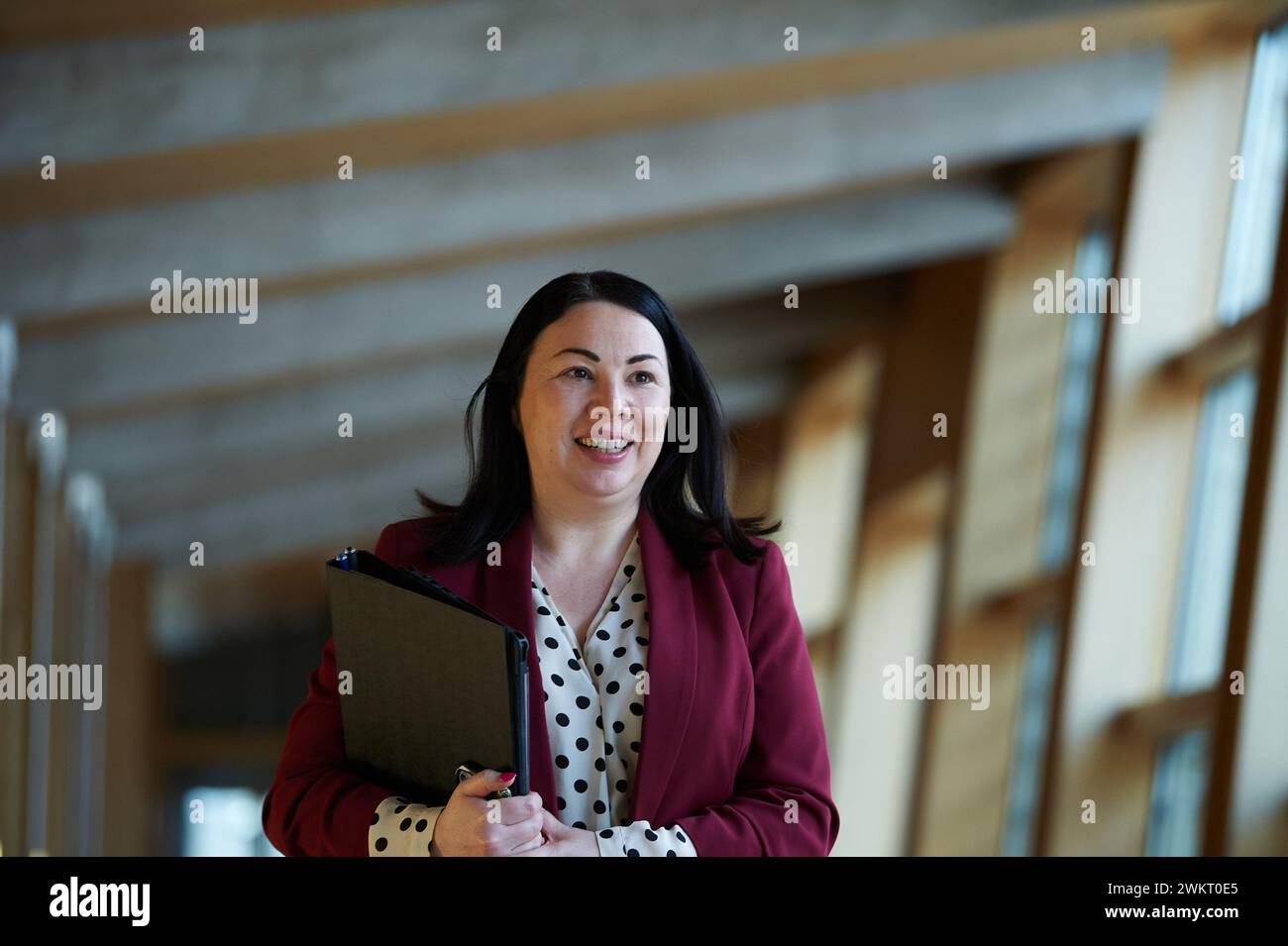 Edinburgh Scotland, UK 22 February 2024. Monica Lennon MSP at the ...