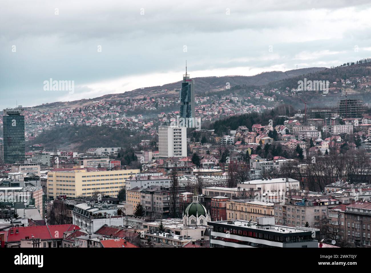 Sarajevo - Bosnia and Herzegovina - 11 FEB 2024: Aerial view of ...