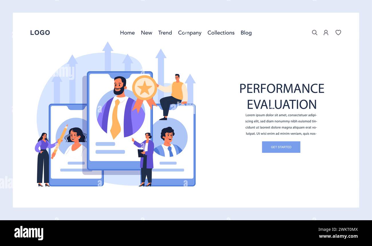 Performance Evaluation concept. Professionals celebrating top-performer ...