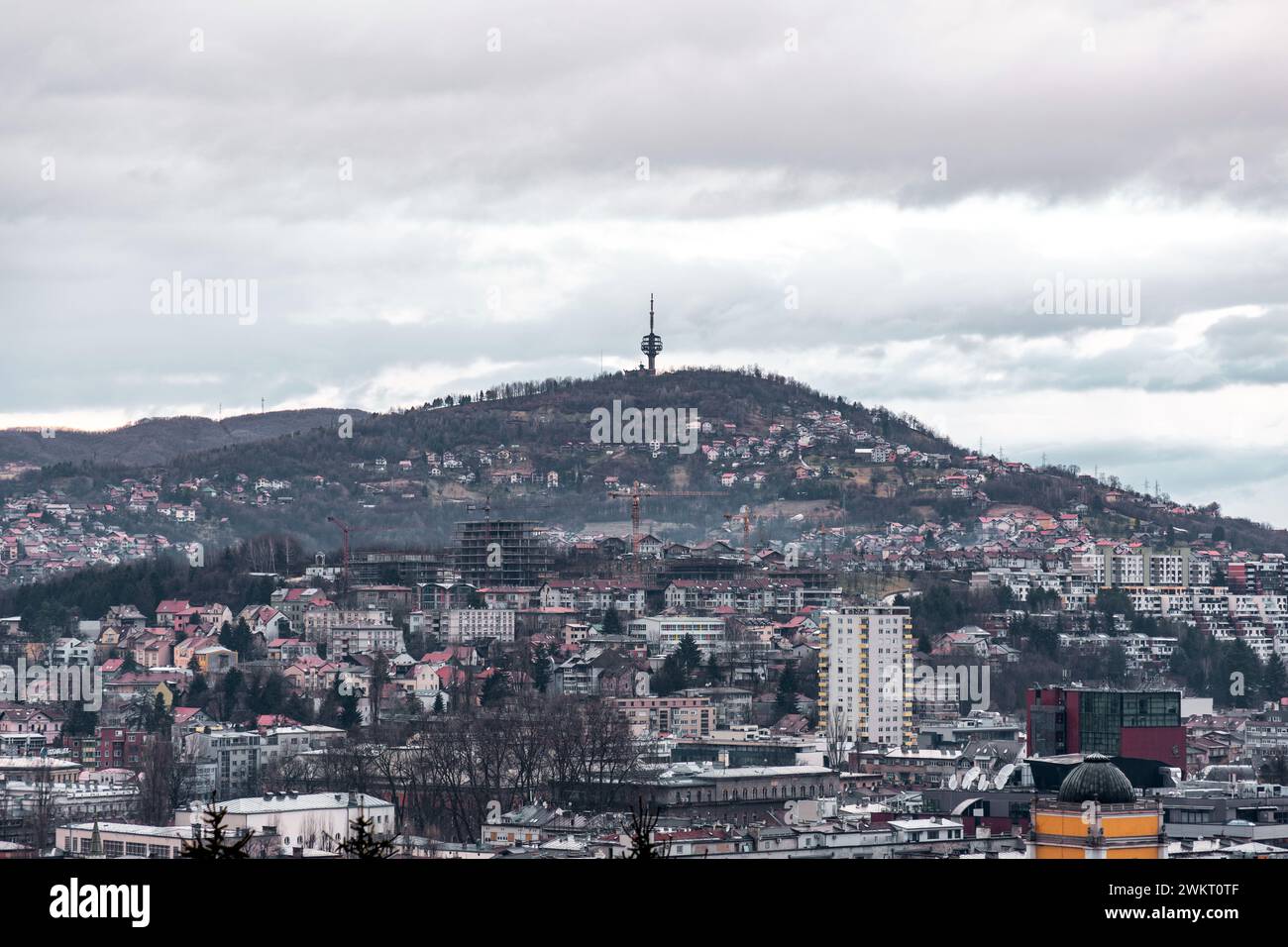 Sarajevo - Bosnia and Herzegovina - 11 FEB 2024: Aerial view of ...