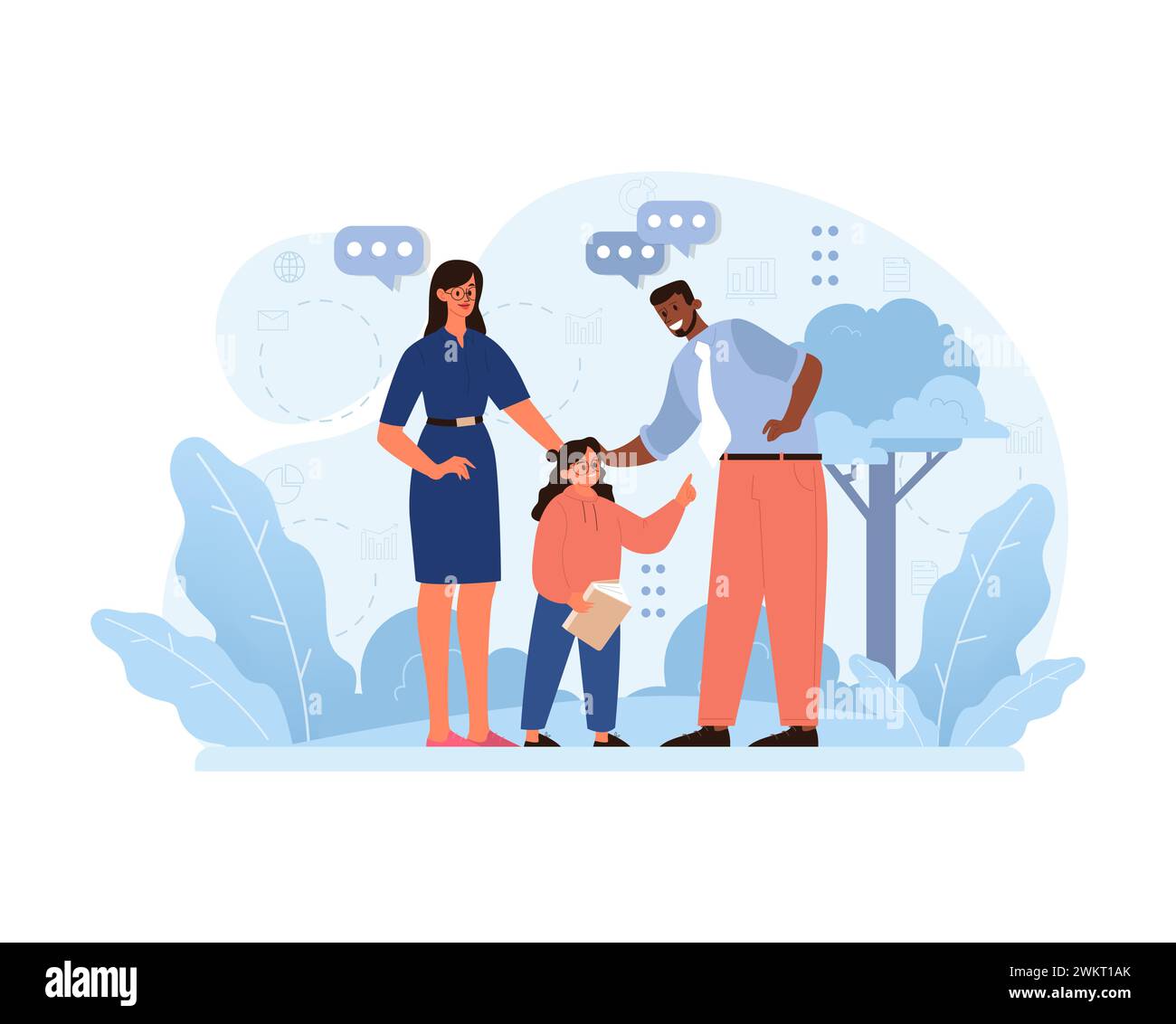 Step-parent Relationship Concept. A young girl bonds with her stepdad ...