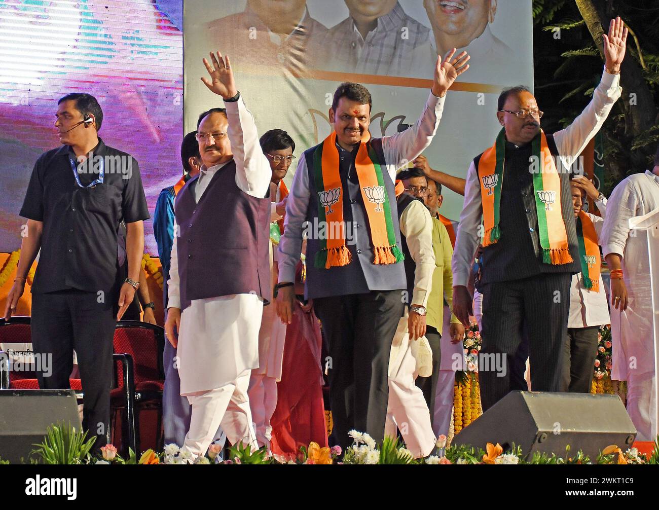 L-R Bharatiya Janata Party (BJP) National President J.P. Nadda (Jagat Prakash Nadda), Deputy ...