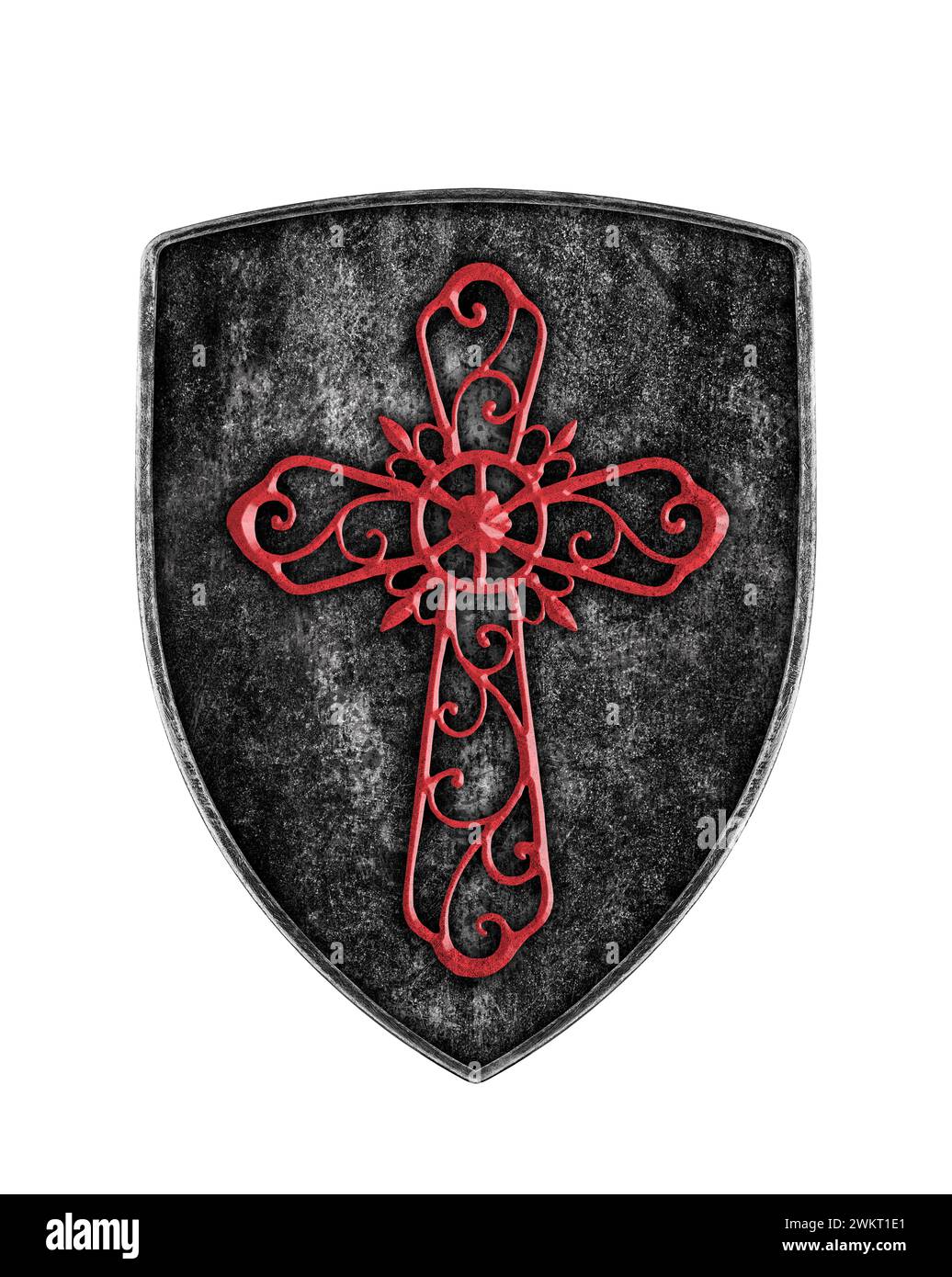 White shield with red cross hi-res stock photography and images - Alamy