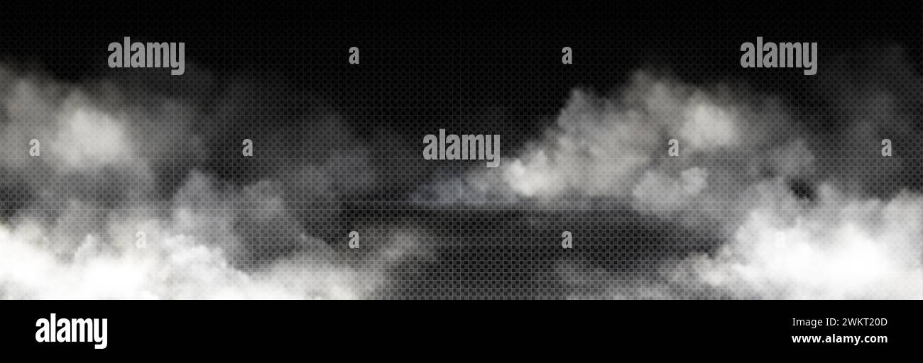 White smoke cloud with overlay effect on transparent background ...