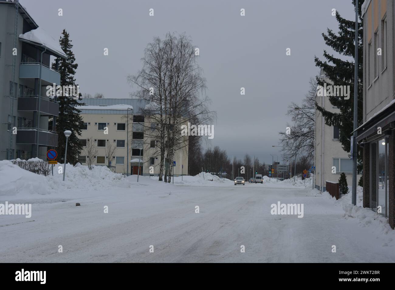 The central part of the small town of Varkaus, which is located in ...