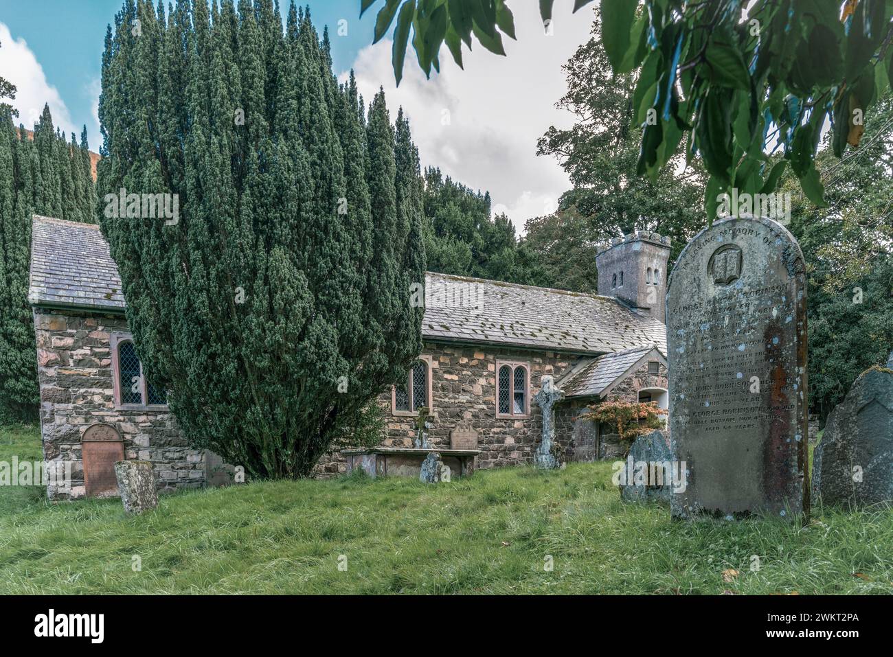 Ancient St John’s in the Vale church and graveyard, Cumbria, Lake ...