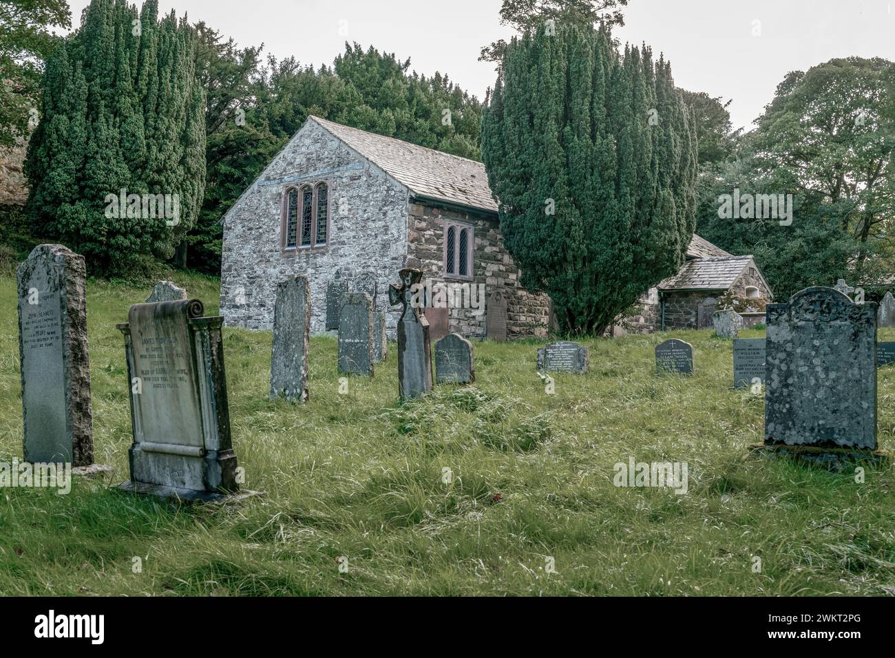 Ancient St John’s in the Vale church and graveyard, Cumbria, Lake ...