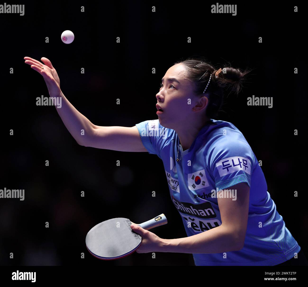 (240222) -- BUSAN, Feb. 22, 2024 (Xinhua) -- Jeon Jihee of South Korea ...