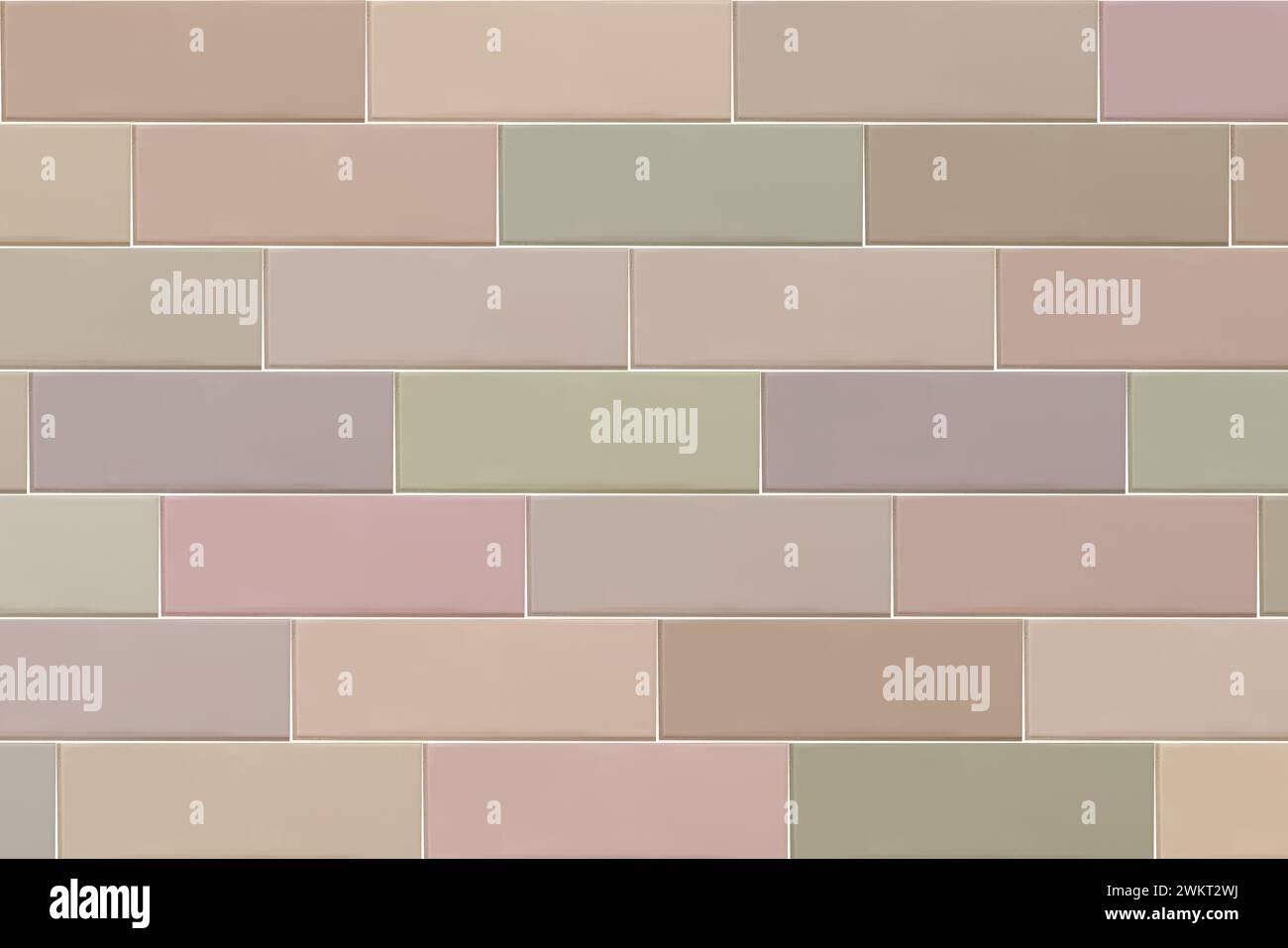 Texture of different colored bricks as top view for background. Medium ...
