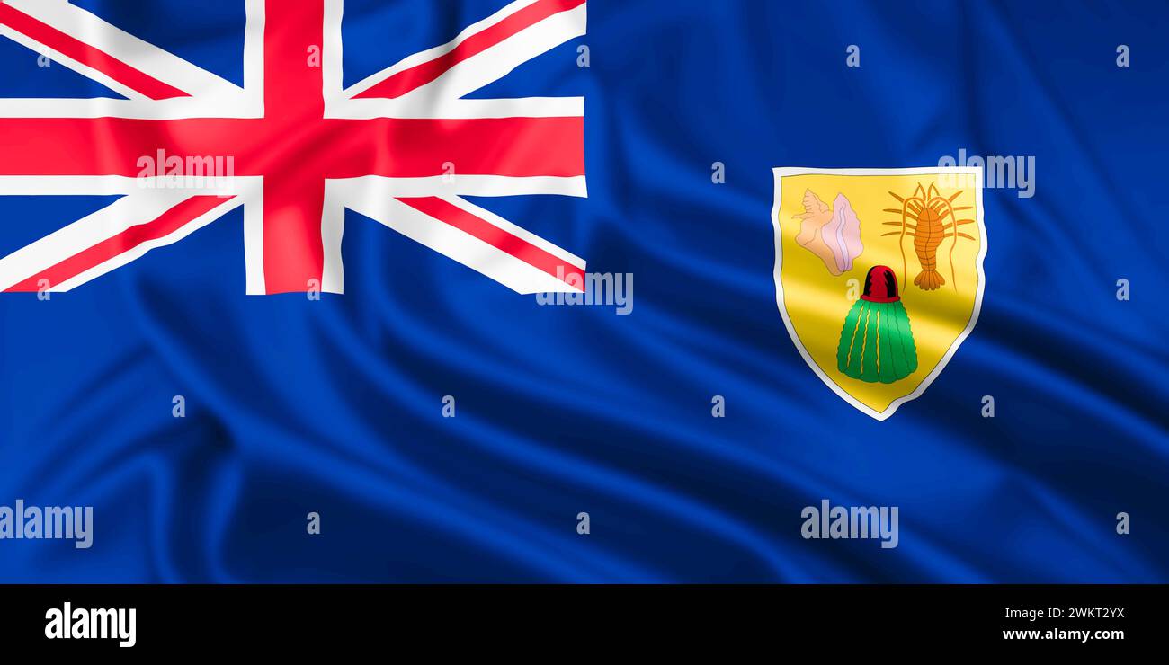 The Flag of the Turks and Caicos Islands, a British Overseas Territory ...